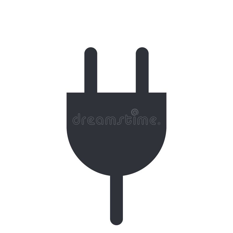 Electrical Plug Icon, Modern Minimal Flat Design Style, Vector ...