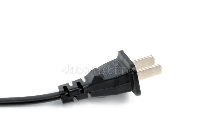 Electrical plug on white stock photo. Image of black, electricity - 5130956
