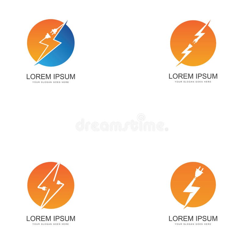 Electrical Plug Logo Vector Icon Illustration Design. Stock Vector ...