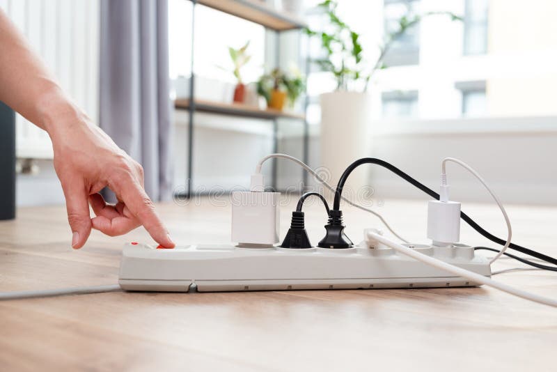 Electrical Plug in Outlet Socket at Home Stock Photo - Image of energy ...
