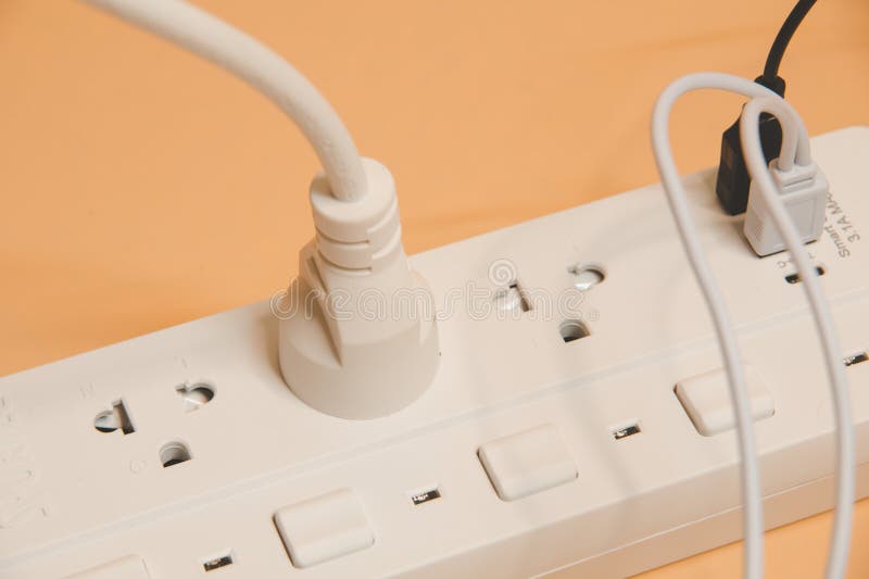 Electrical Plug in Outlet Socket at Home, Electrical Plug in Outlet ...