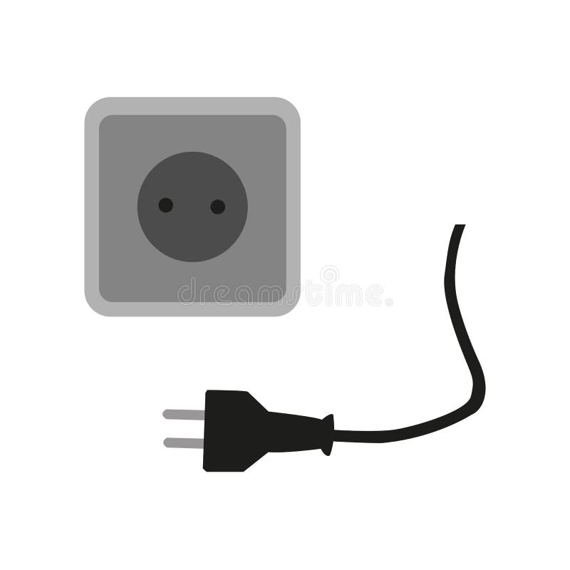 Electrical Plug and Power Socket Stock Vector - Illustration of plug ...