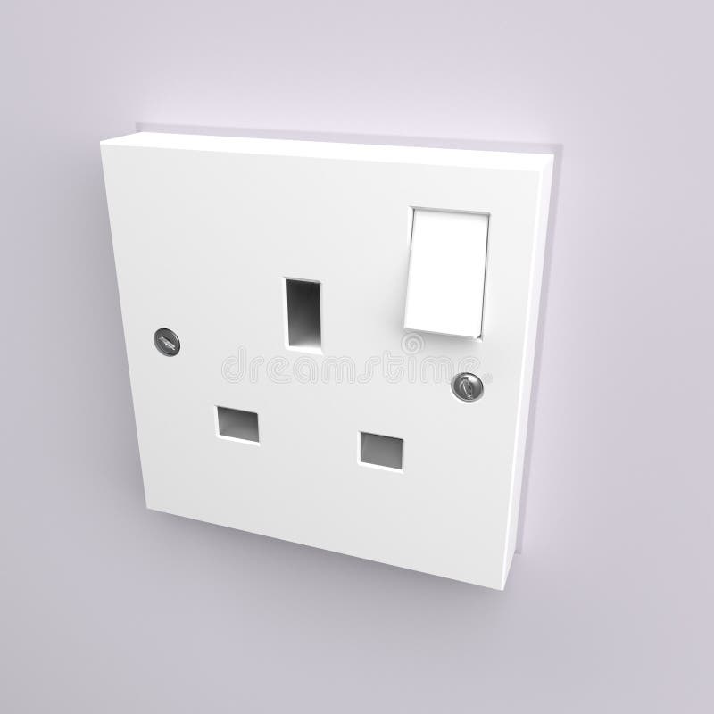 Electrical plug socket stock illustration. Illustration of switch ...