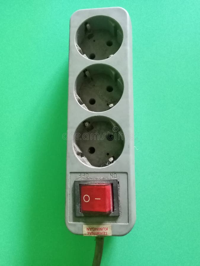 Electrical Plug Terminals on a Green Table Stock Photo - Image of ...