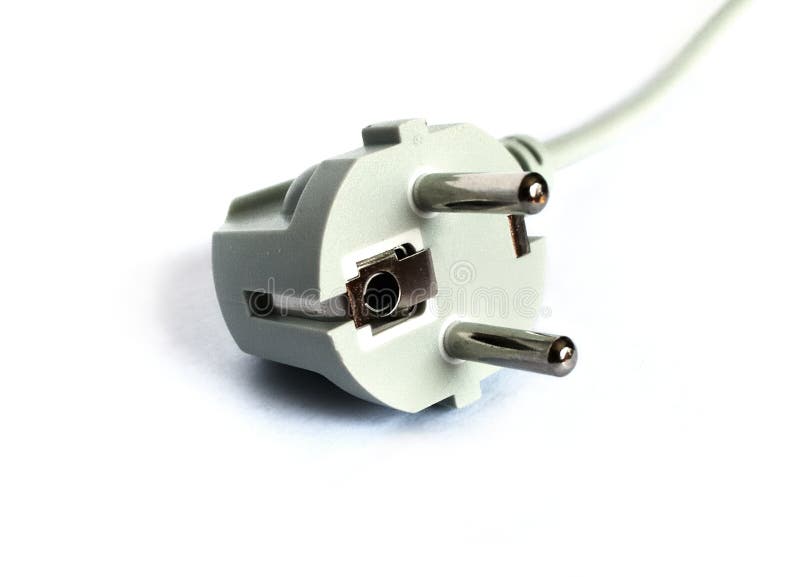 Electrical Plug On White Picture. Image: 5238838