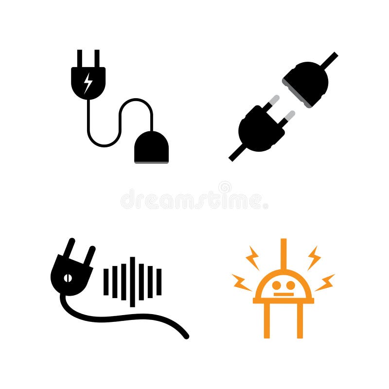 Electrical Plugin Icon Logo Vector Flat Design Stock Vector ...
