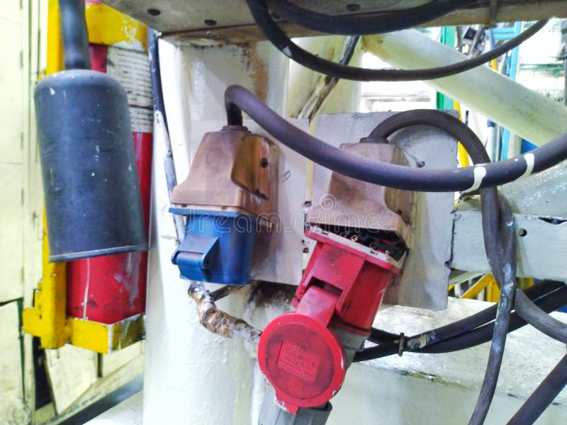 Power plug factory. stock photo. Image of work, socket - 191674380