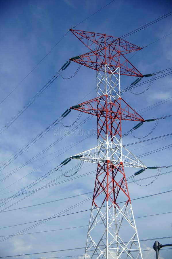 Electrical Pole Buck Arm Type Stock Image - Image of suspension, post ...