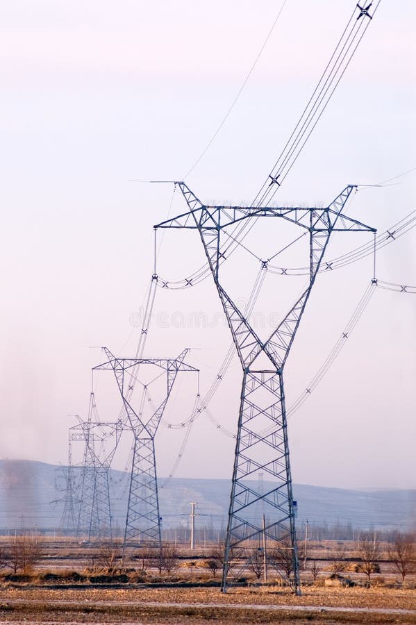 Electrical Pole Buck Arm Type Stock Image - Image of suspension, post ...