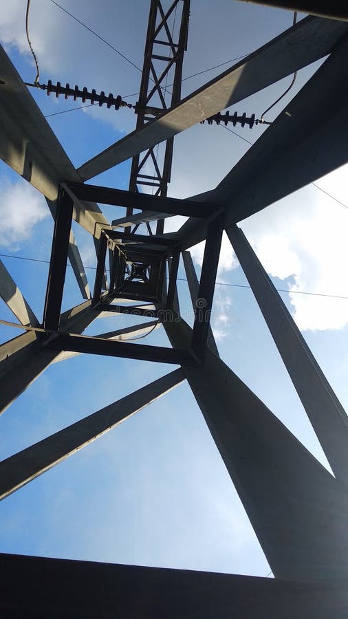 Electrical Post Underground View Stock Photo - Image of post ...