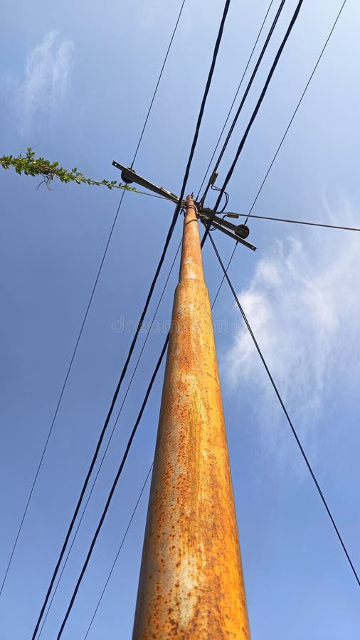 Electrical Post in the Urban Area Stock Photo - Image of post, area ...