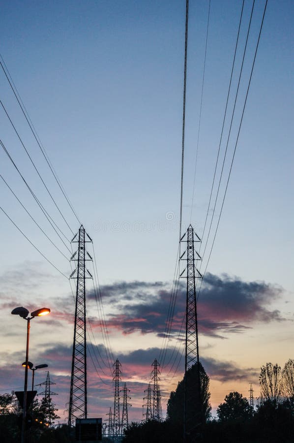 Electrical posts stock image. Image of posts, powered - 23394369