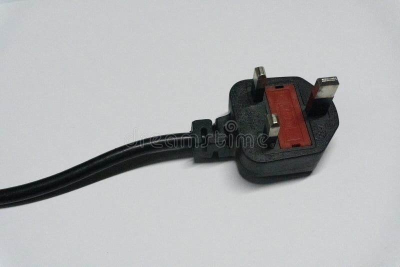 Electrical Power Cable with EU Plug. Object is on White Background ...