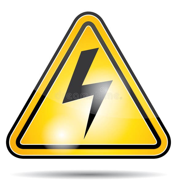 Electrical Power Danger Icon. Stock Vector - Illustration of element ...