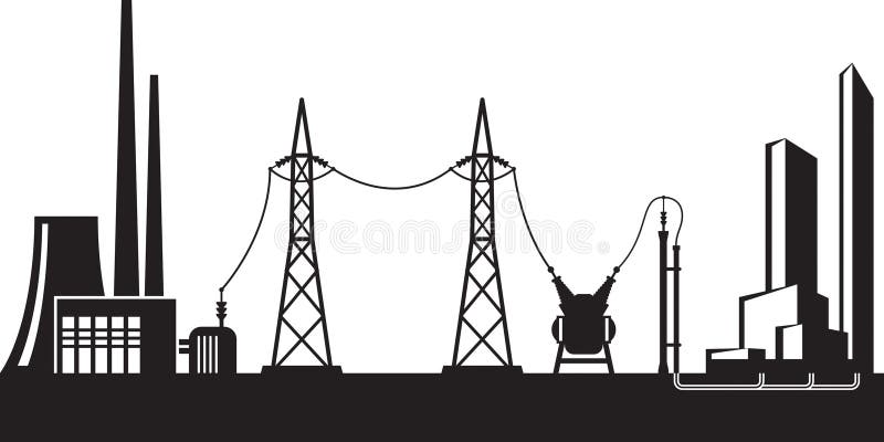 Electrical power grid stock vector. Illustration of home - 308988912