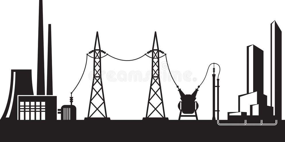 Electrical power grid stock vector. Illustration of home - 308988912