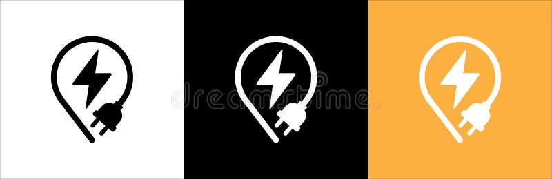 Electrical Power Icon. Electric Power Source Sign. Lightning Bolt ...