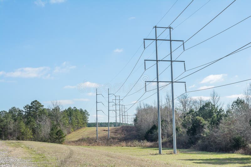 Electrical Power Infrastructure. Stock Image - Image of cloudy ...