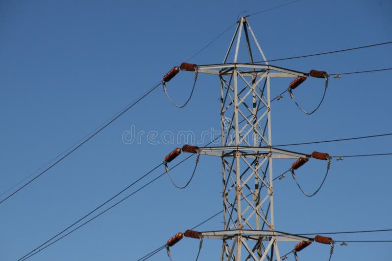 Transmission Line Structure Stock Photo - Image of voltage, wires ...