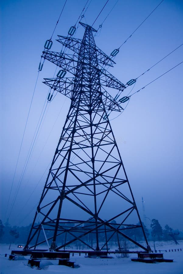 Electrical Power Line Tower Stock Photo - Image of transmitting ...