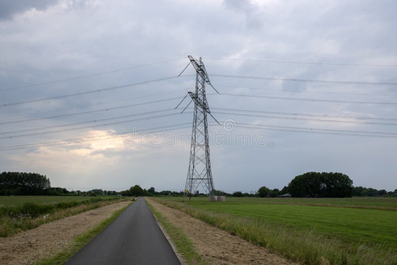 Electrical Power Lines at Abcoude the Netherlands 12-6-2020 Editorial ...