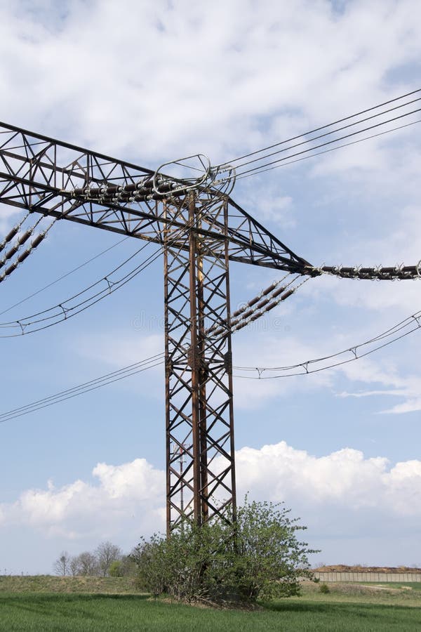 Electrical Power Lines and Towers at Sunset. Stock Photo - Image of ...
