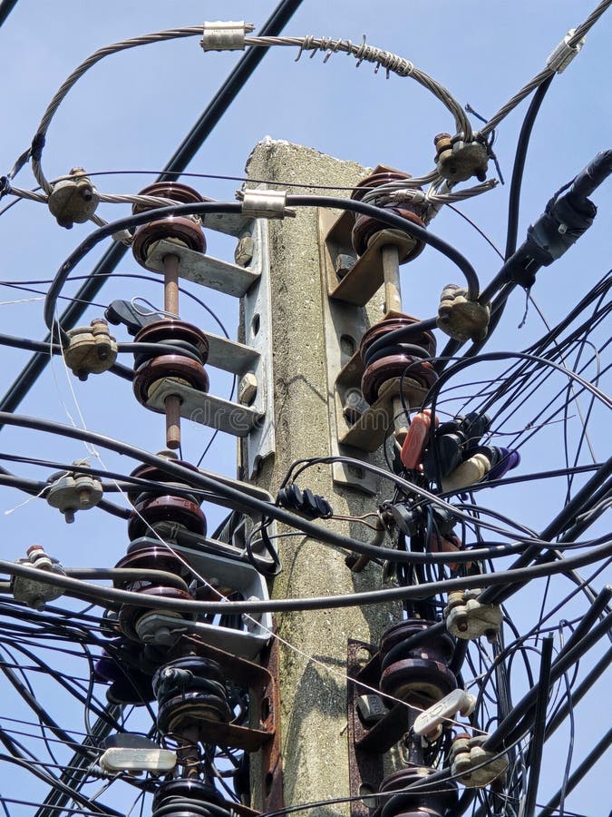 Electrical Power Lines and Wires Stock Photo - Image of distribution ...