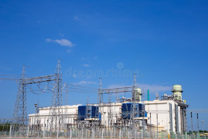 Electrical power plant stock image. Image of condensing - 84599193