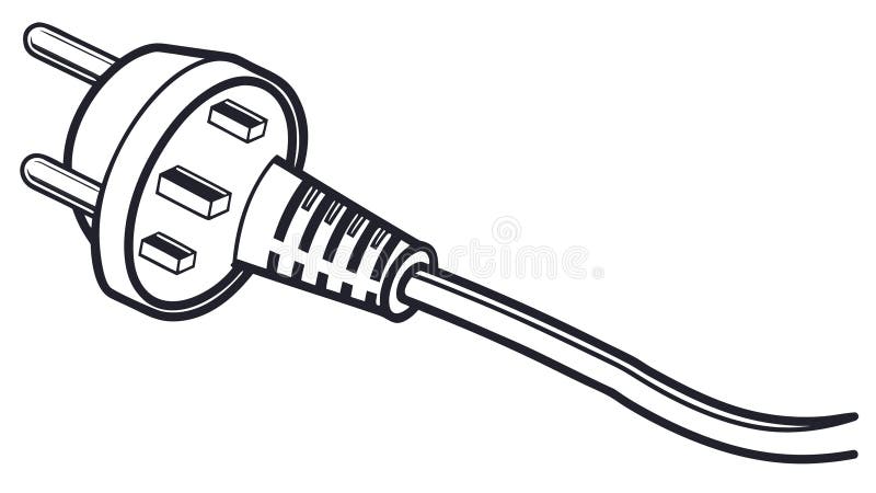 Electrical Power Plug Vector Icon for Energy and Technology, Vector ...