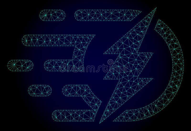 Electrical Power Polygonal Frame Vector Mesh with Fast Motion Effect ...