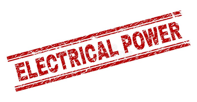 Scratched Textured ELECTRICAL POWER Stamp Seal Stock Vector ...
