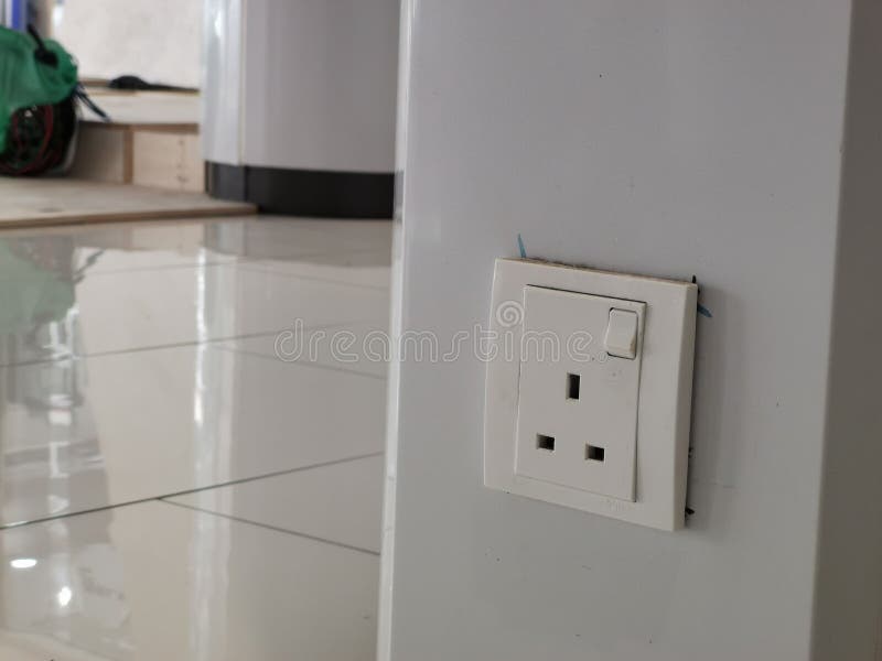 Electrical Power Socket on Mounted on the Wall. Electrical Supply Stock ...