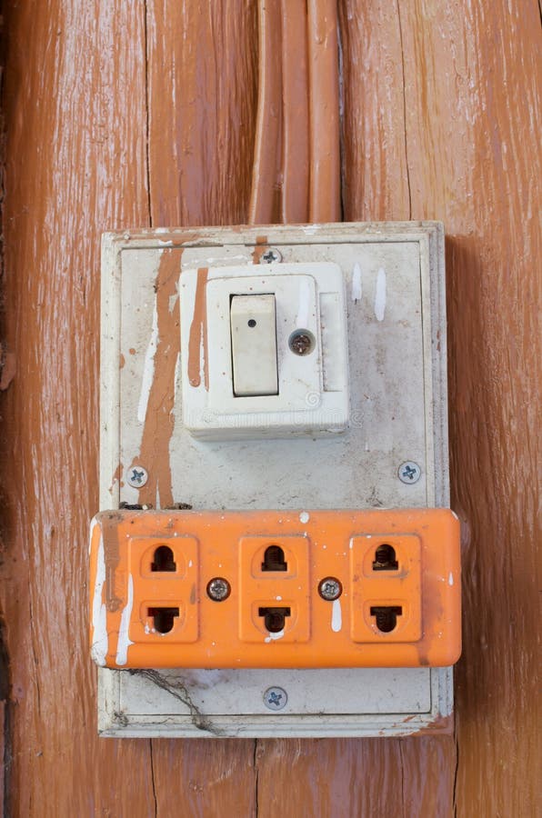Electrical Power Sockets and Light Switch Stock Photo - Image of switch ...