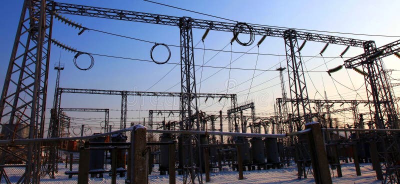 Electrical power station stock image. Image of place - 14308365