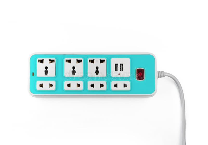 Electrical Power Strip or Extension Block and Empty Outlet Tap with ...