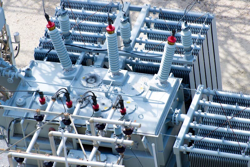 Electrical Power Substation, Transformers, Insulators Stock Image ...