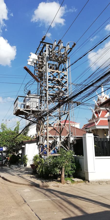 Electrical power towers stock photo. Image of wire, electricity - 128937486