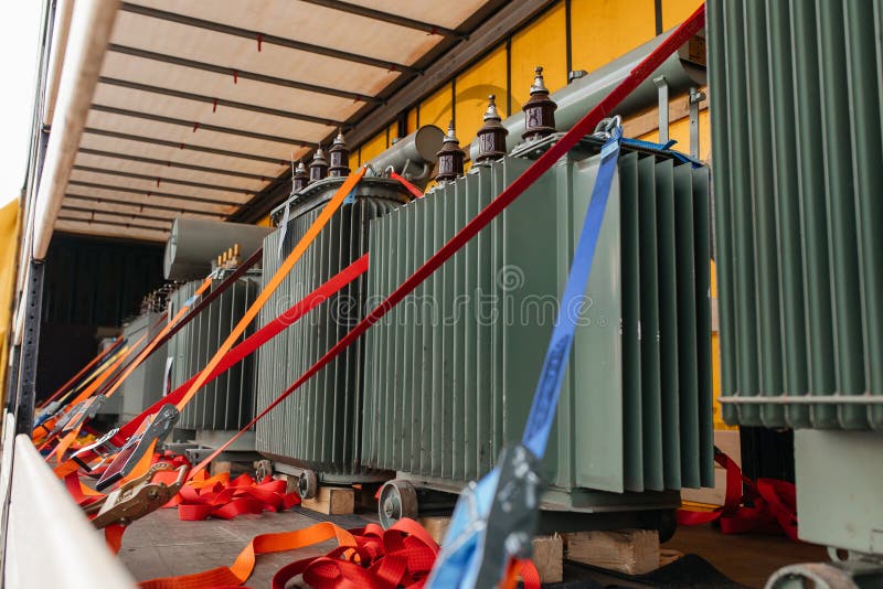 Electrical Power Transformer in High Voltage Substation. Mobile ...