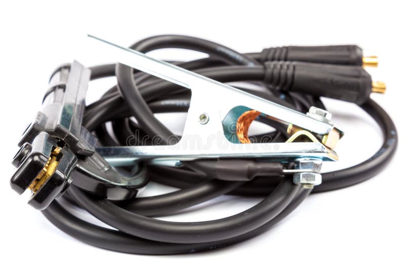 Electrical Power Wire for the Welding Apparatus. Stock Image - Image of ...