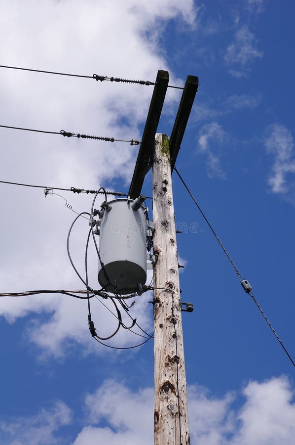 Electrical Powered Pillar in American City Stock Photo - Image of ...