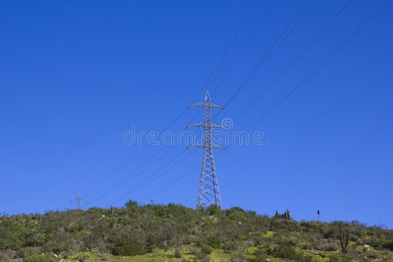 Electrical pylon pillar stock image. Image of stand, phone - 71974777