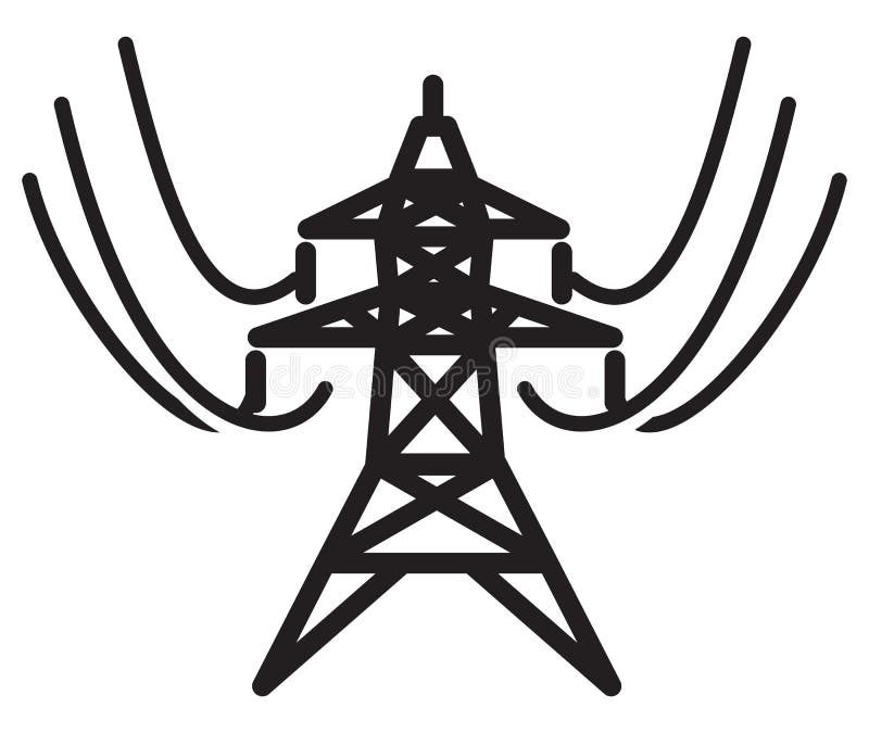 Electrical Pylon - Power Sector - Icon Stock Illustration ...