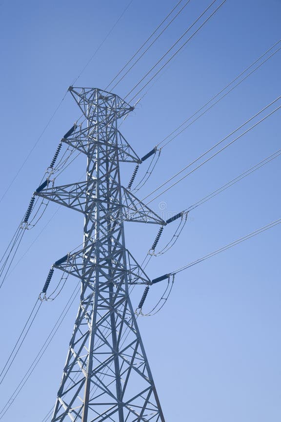 Electrical Pylon or Utility Tower Stock Photo - Image of pylon, cables ...