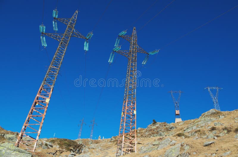 Electrical Pylons with Oil and Gas Industry - Petrochemical Factory ...