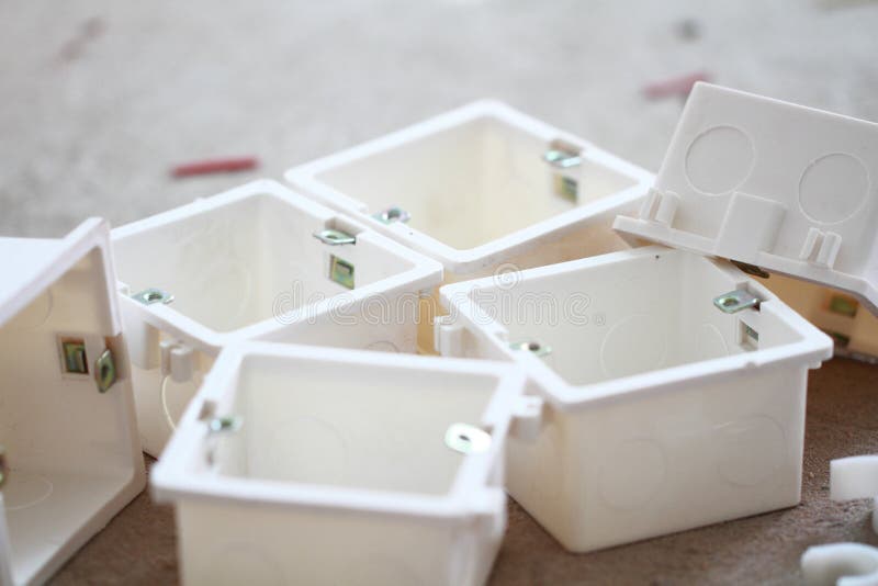 Electrical Renovation Work, Many Electrical Box Stock Image - Image of ...