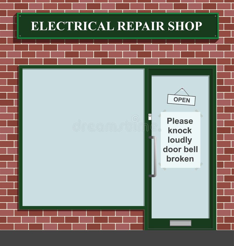 Electrical repair shop stock vector. Illustration of bell - 13267669