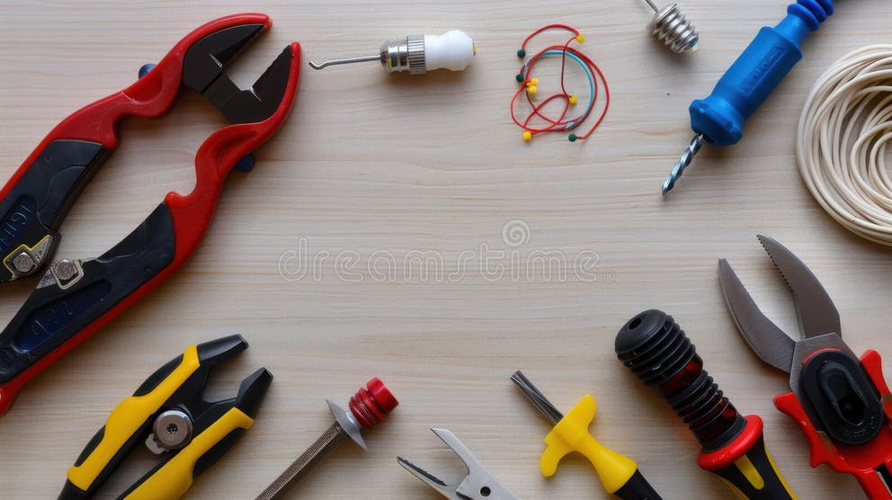 The Electrical Repair Tools. AI Generated Stock Image - Image of cable ...