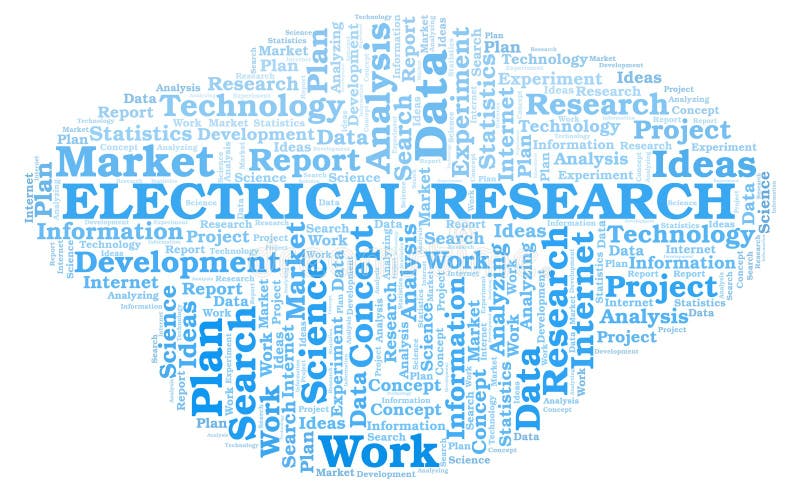 Electrical Research Word Cloud Stock Illustration - Illustration of ...
