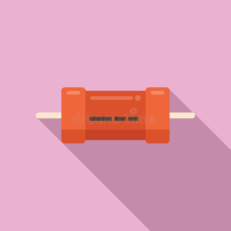 Electrical Resistor Icon Flat Vector. Electric Circuit Stock ...