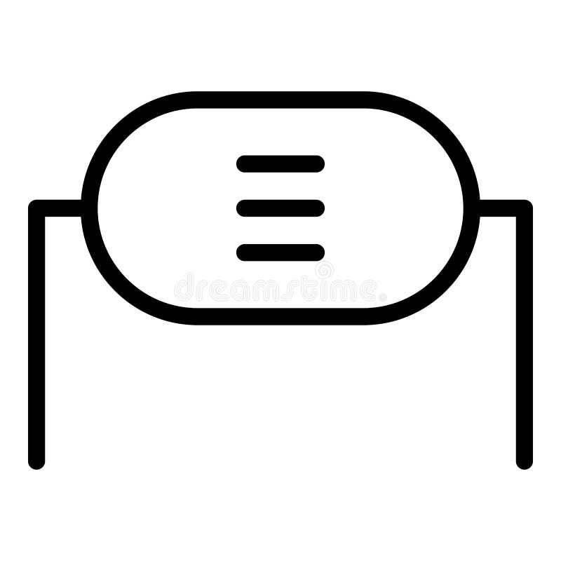 Electrical Resistor Icon, Outline Style Stock Vector - Illustration of ...